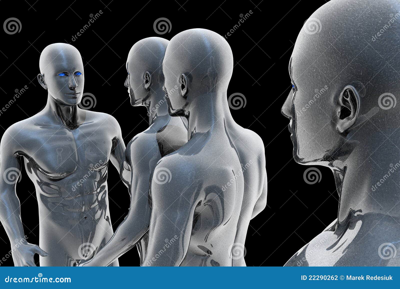 Cyborg - Man and Machine - Future Stock Illustration - Illustration of ...