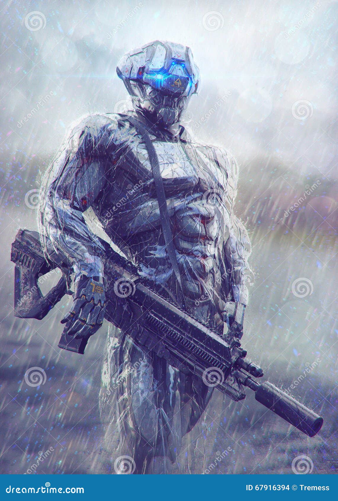 Cg Cyborg Man Royalty-Free Stock Image | CartoonDealer.com #4168846