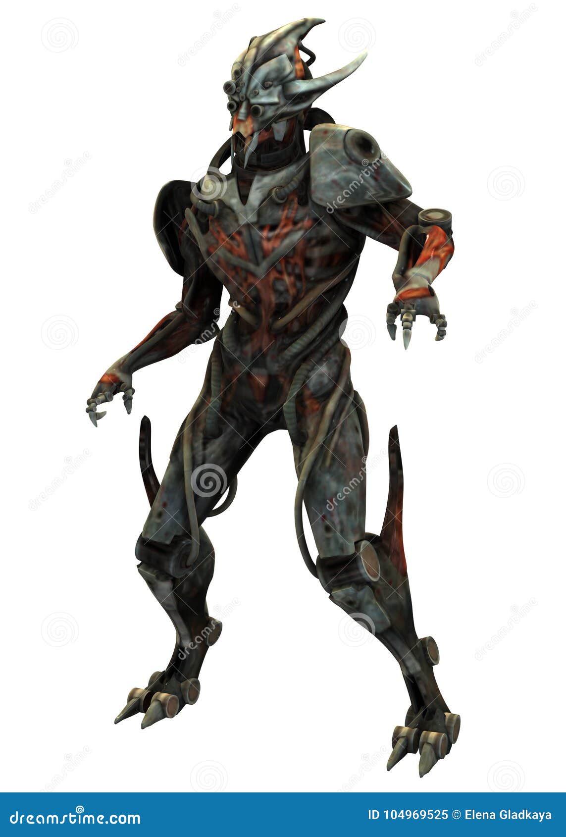 Cyborg Monster Illustration | CartoonDealer.com #189988884