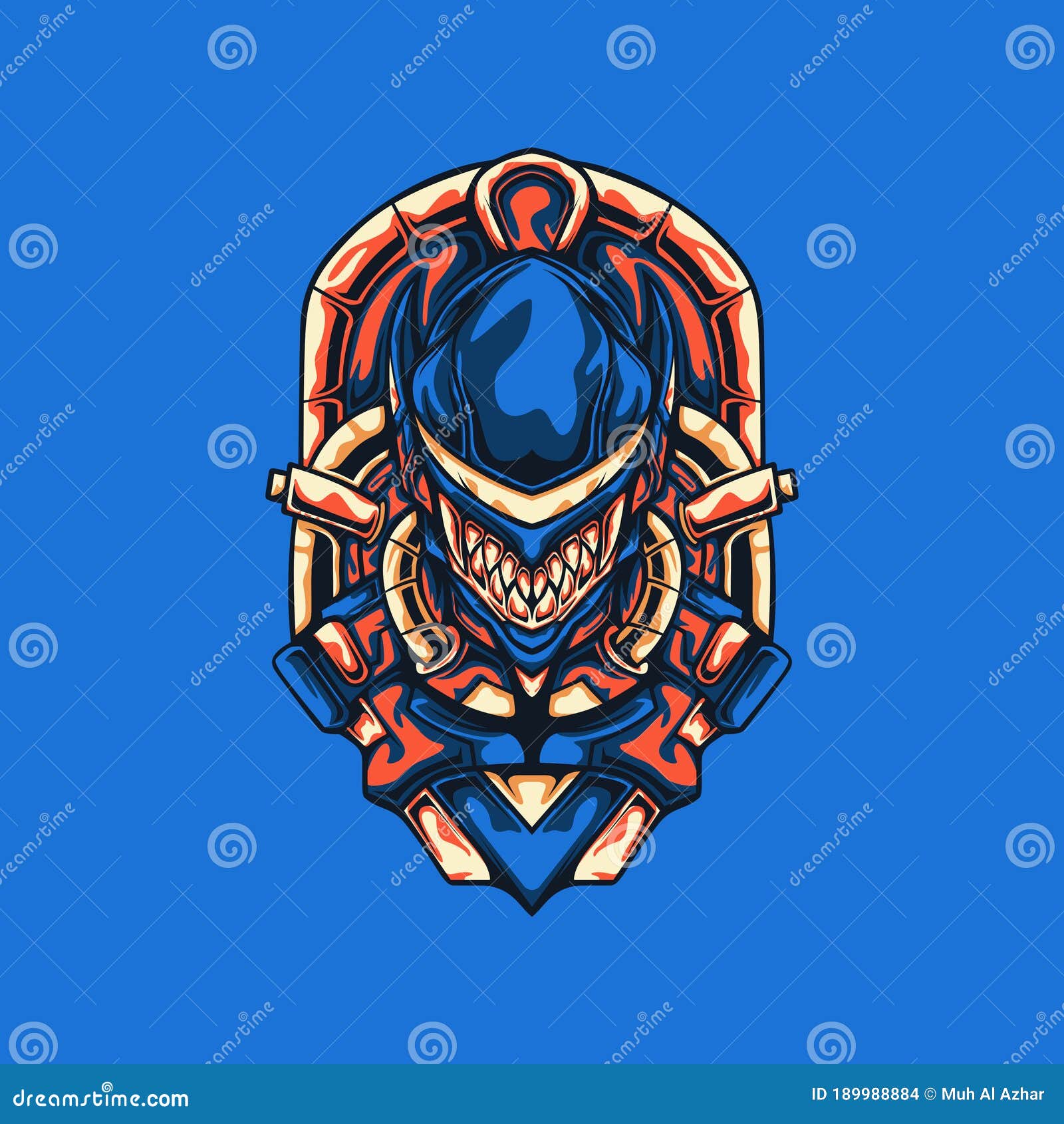 Cyborg Monster Sketchy Drawing Stock Illustration | CartoonDealer.com ...