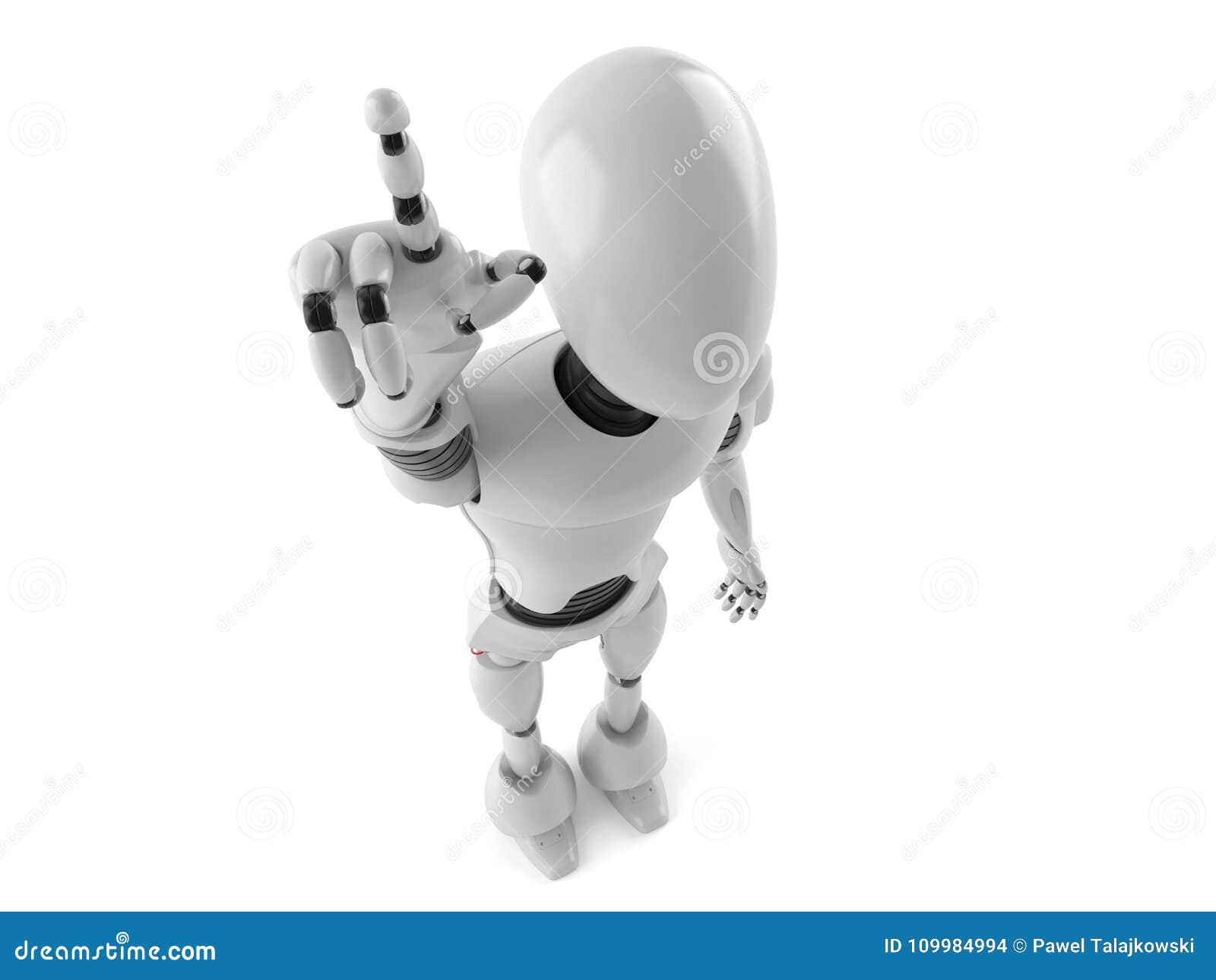 Cyborg pointing concept stock illustration. Illustration of ...
