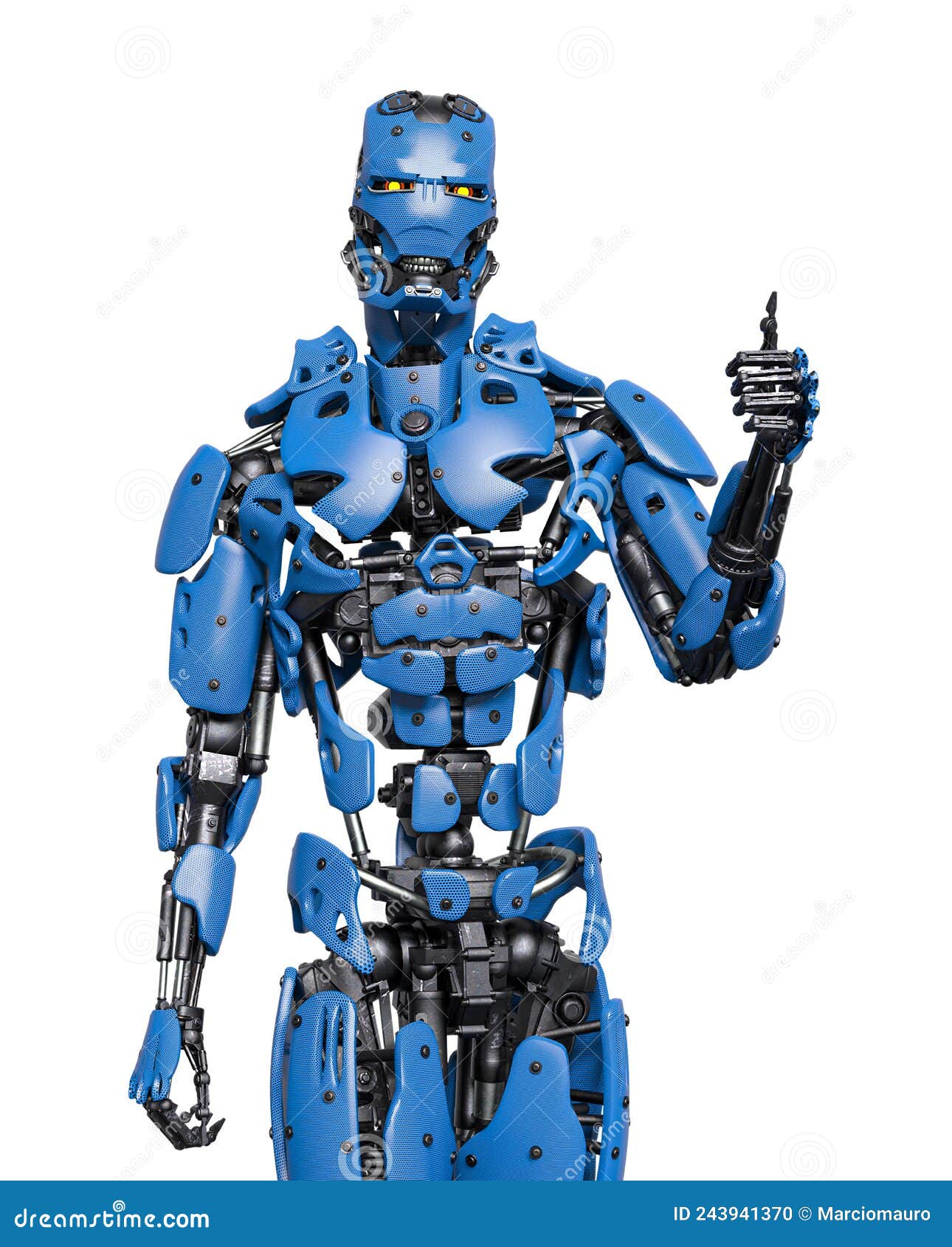 Cyborg is Positive with the Thumbs Up Stock Illustration - Illustration ...