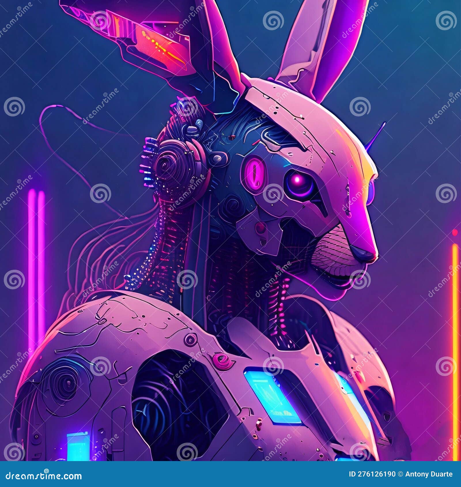 Cyborg rabbit stock photo. Image of vehicle, screenshot - 276126190