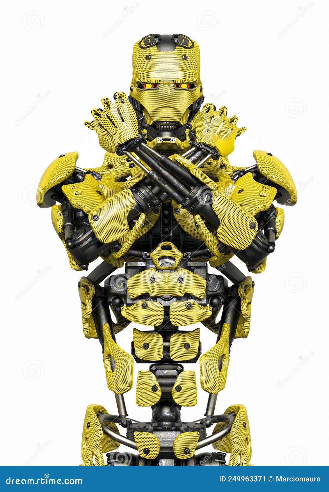 Cyborg is ready for war stock illustration. Illustration of artificial ...