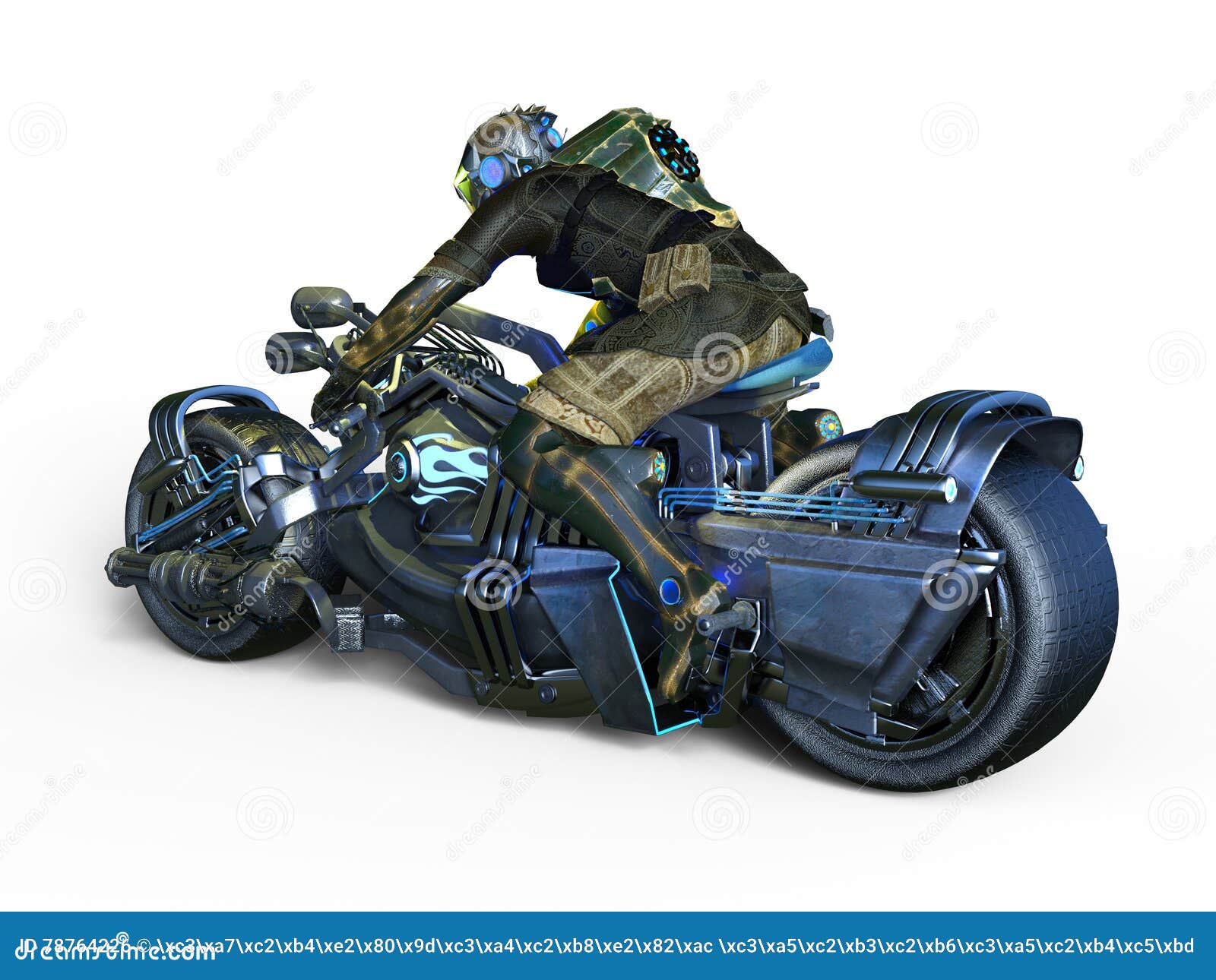 Cyborg rider stock photo. Image of white, costume, technology - 78764226