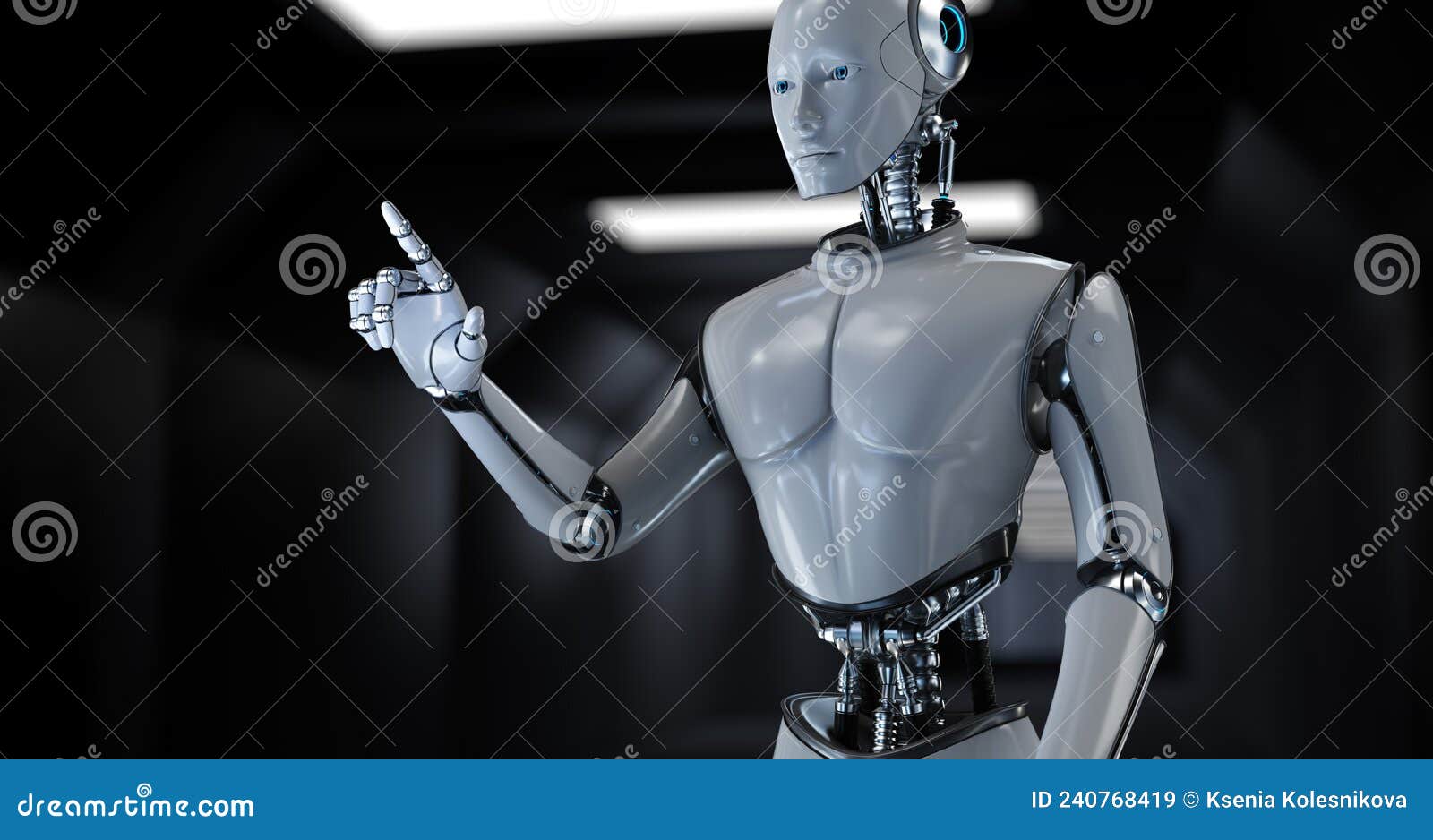 Cyborg Robot 3d Render. RPA Robotic Process Automation Automation AI ...