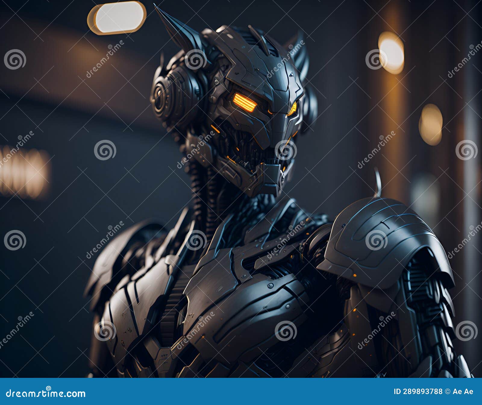 Cyborg Robot Illustration Made of Metal and Plastic. Illustrations and ...