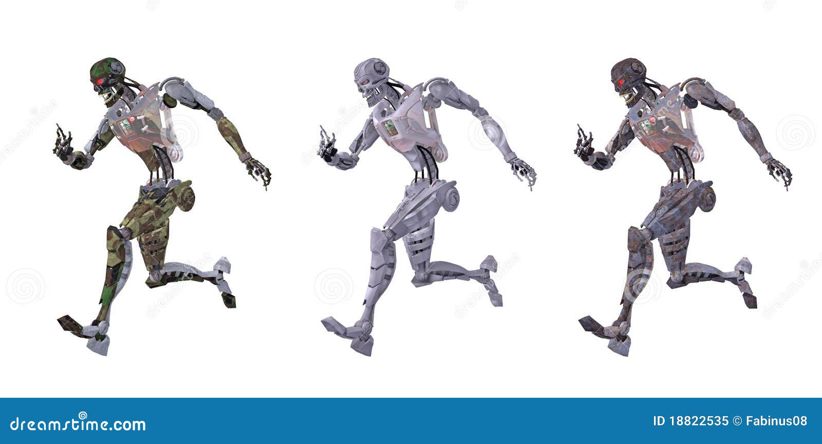 Cyborg Or Robot Running Royalty Free Stock Photo - Image: 18822535