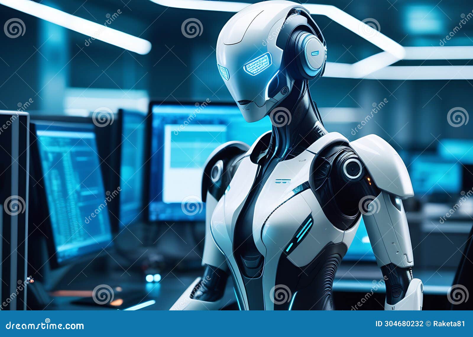 Evil Cyborg Robot Dog Isolated Royalty-Free Stock Photo | CartoonDealer ...