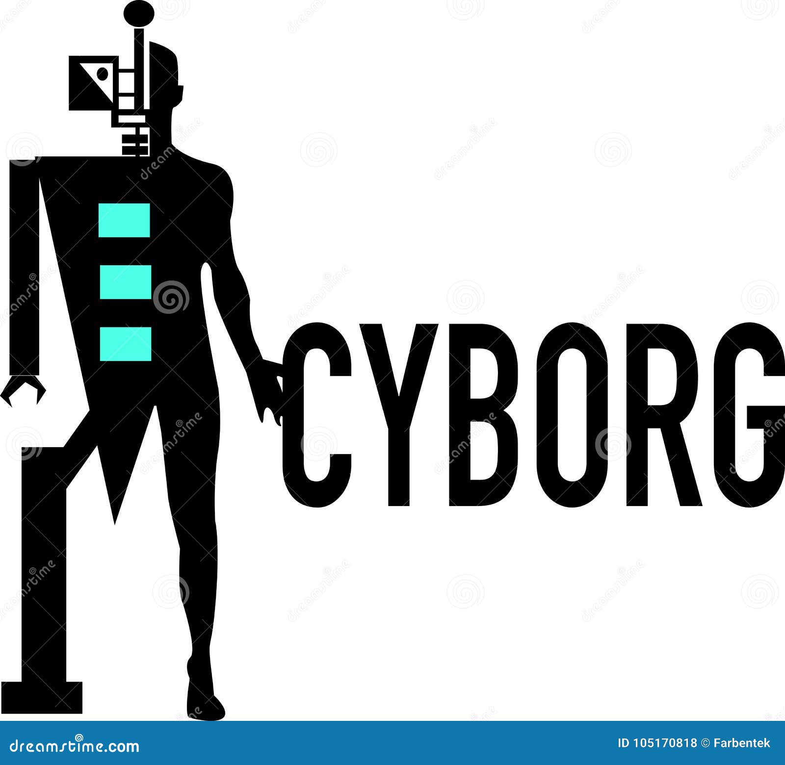 Cyborg Word Text Logo Illustration. Stock Vector - Illustration of ...