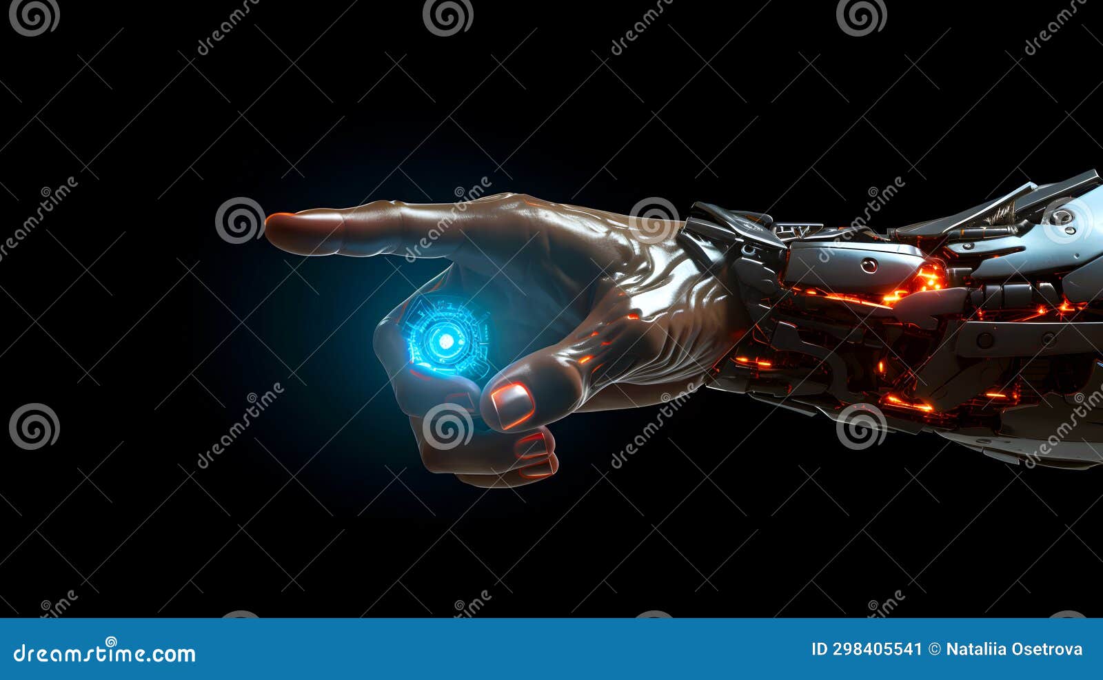 Cyborg Robotic Hand with Stretched Finger - Ai Artificial Intelligence ...