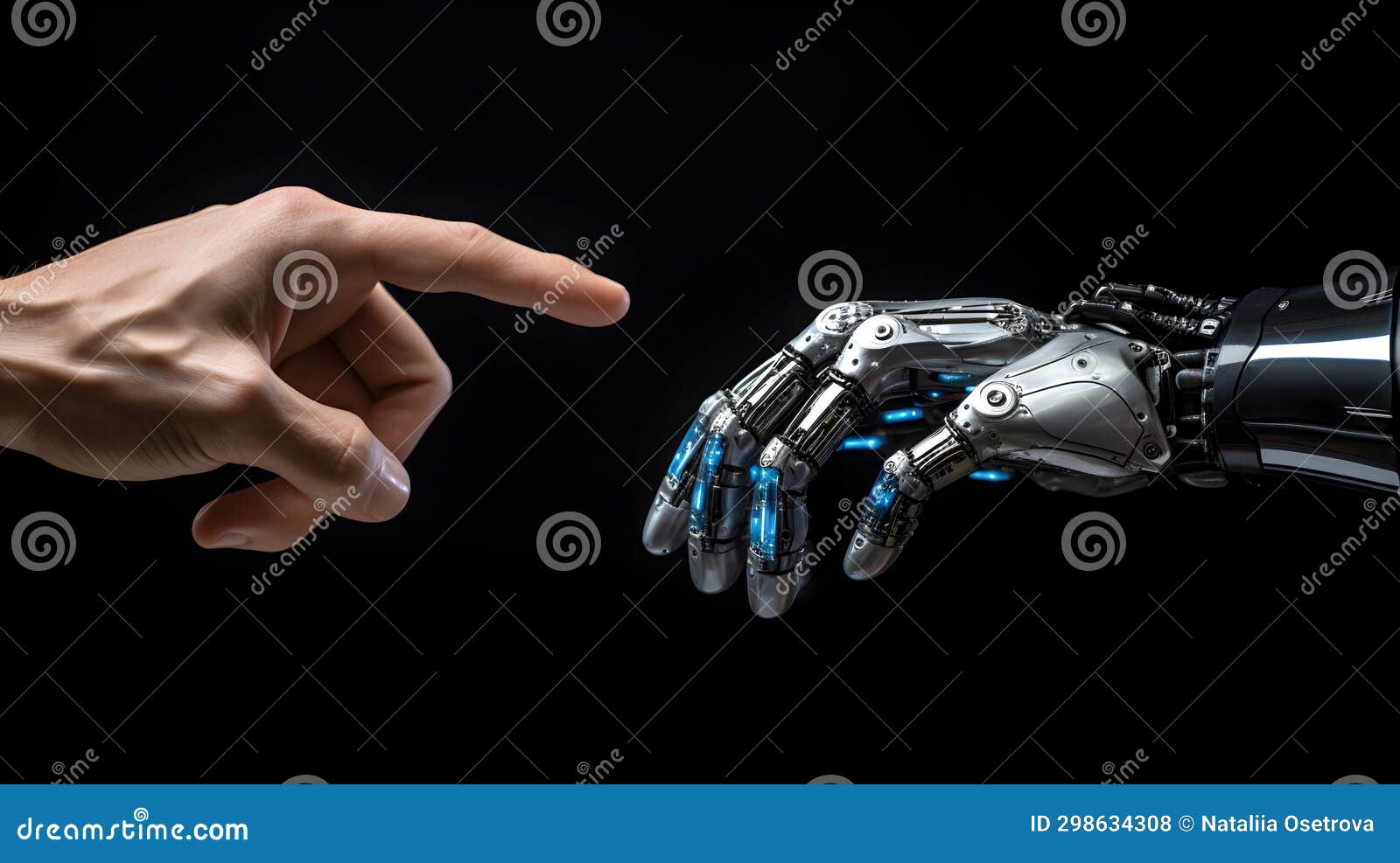 Cyborg Robotic Hand with Stretched Finger - Ai Artificial Intelligence ...