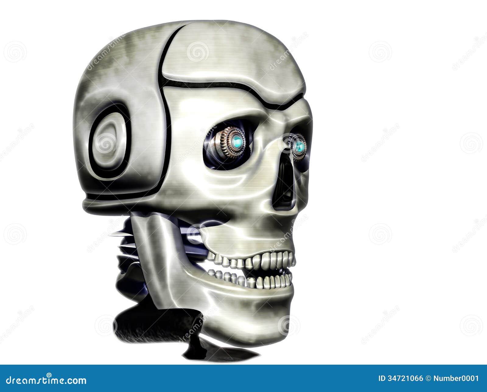 Cyborg stock photo. Image of bone, machine, neck, cyborg - 34721066