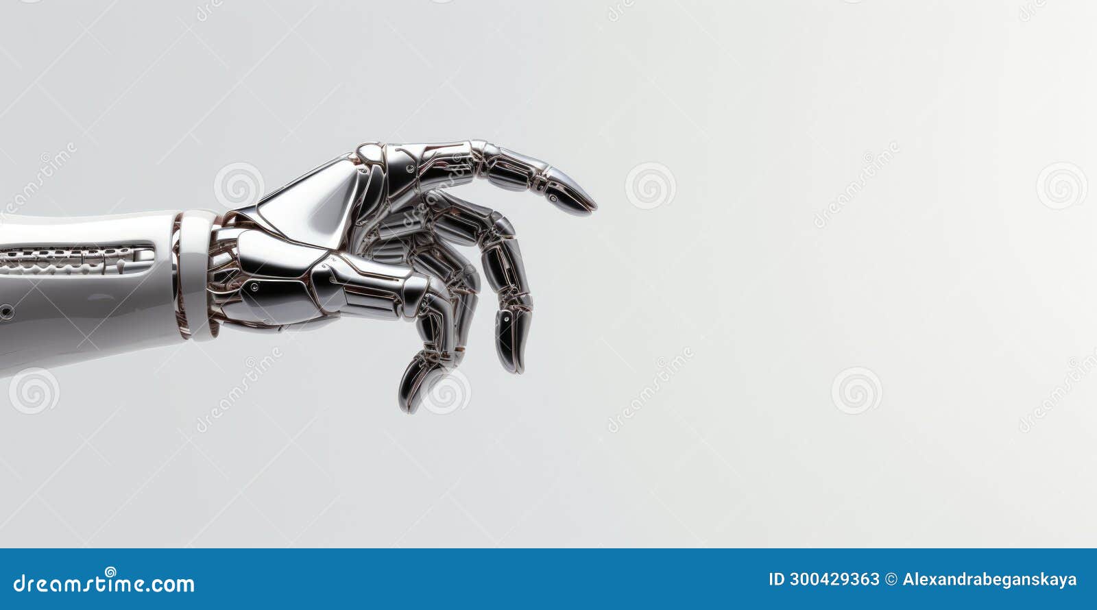 Cyborg S Robotic Arm Isolated on a White Background Stock Illustration ...