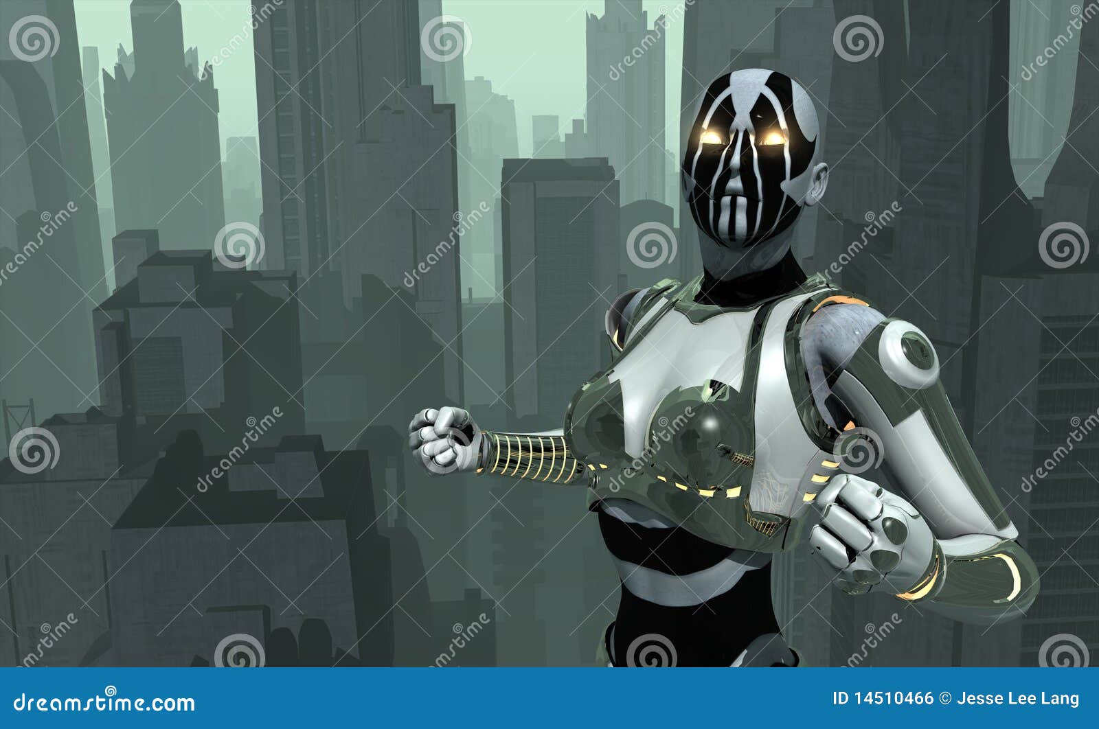Cyborg soldier stock illustration. Illustration of intelligent - 14510466