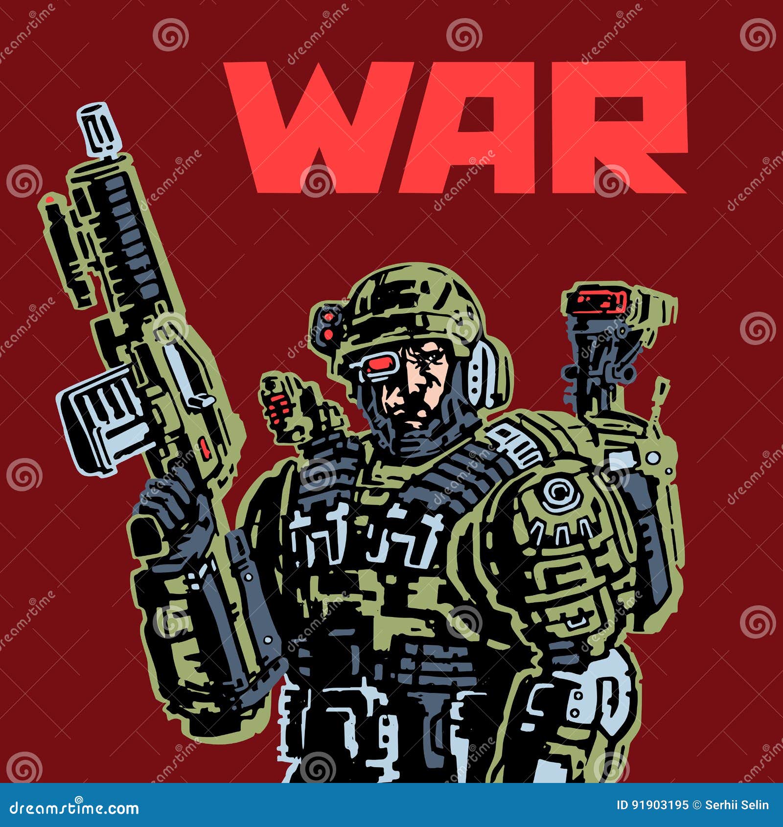 Cyborg Soldier Concept Art