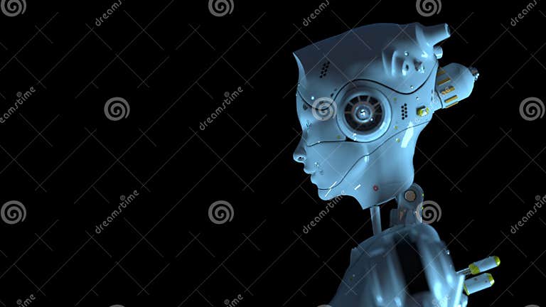 Technology Robot Sai Fi Robots 3d Render Stock Illustration ...