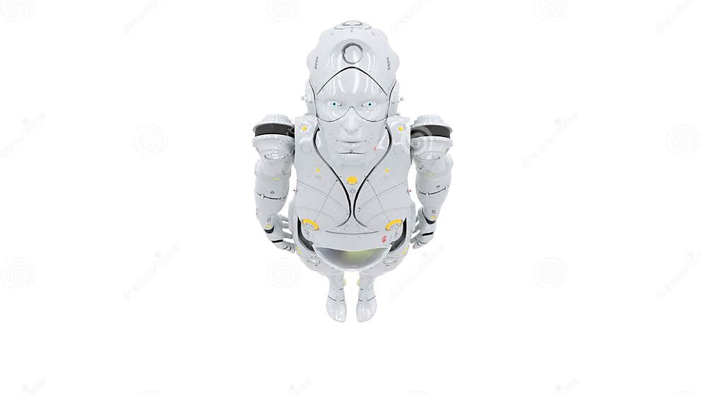 Technology Robot Sai Fi Robots 3d Render Stock Illustration ...