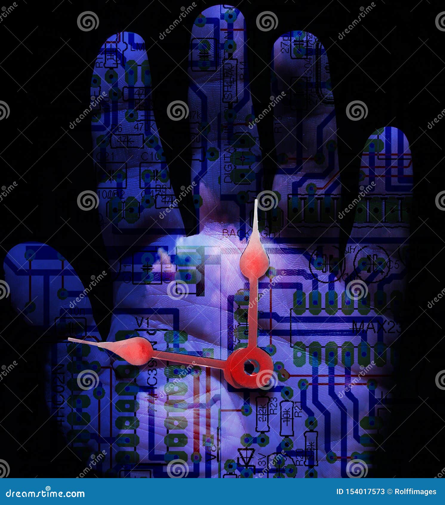 Cyborg Time stock illustration. Illustration of fantastic - 154017573