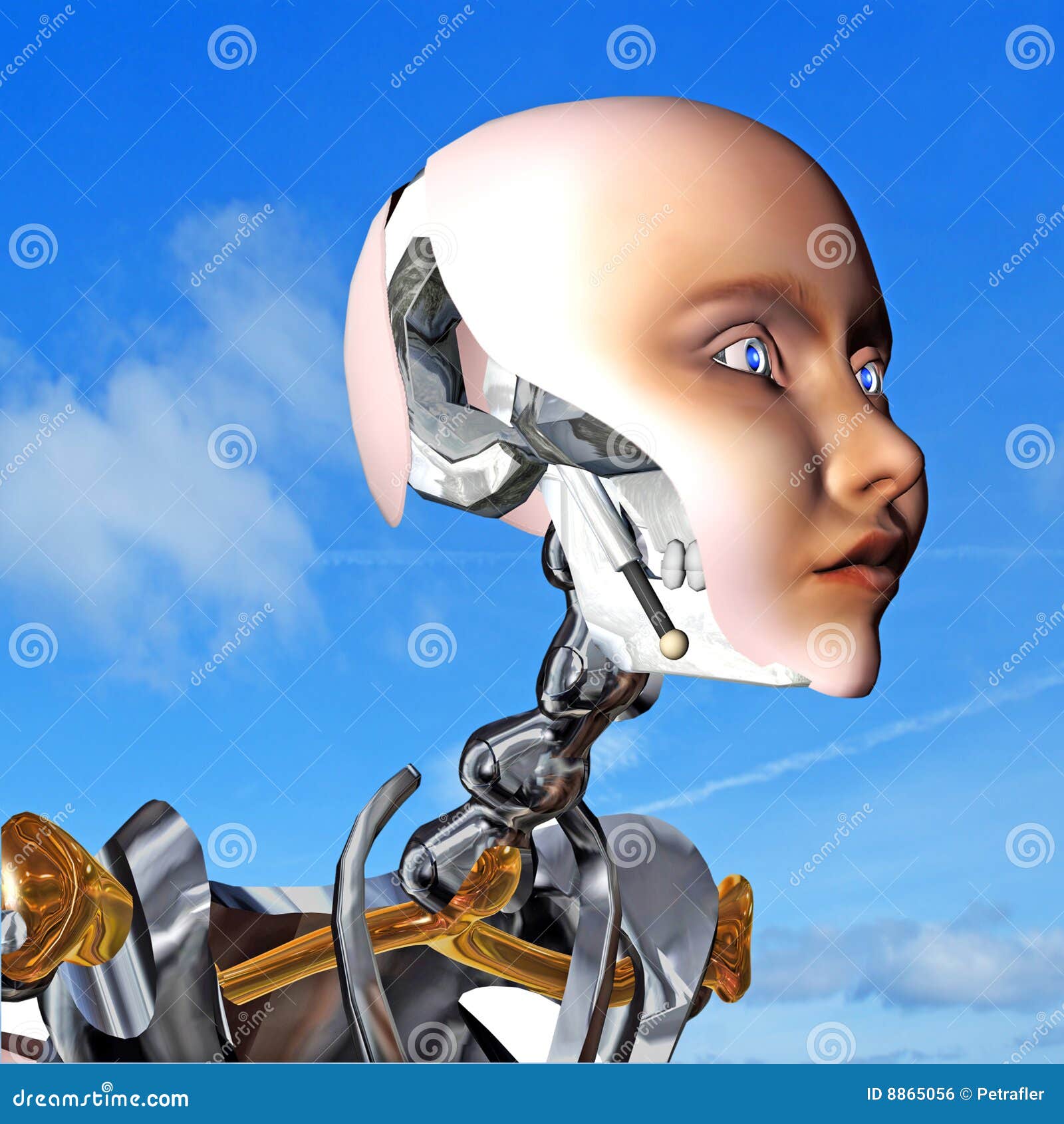 Cyborg Vision stock illustration. Illustration of digital - 8865056