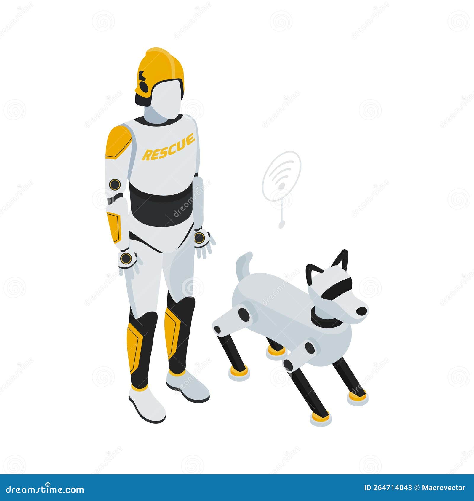 Robot Professions Isometric Set Vector Illustration | CartoonDealer.com #96799490