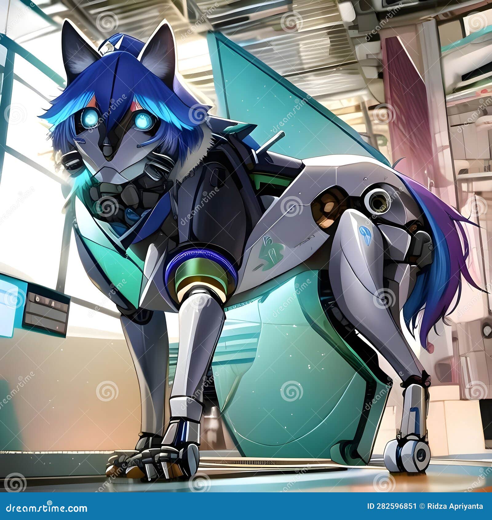 The Cyborg Wolf Design AI Model Is An Artificial Intelligence Model ...