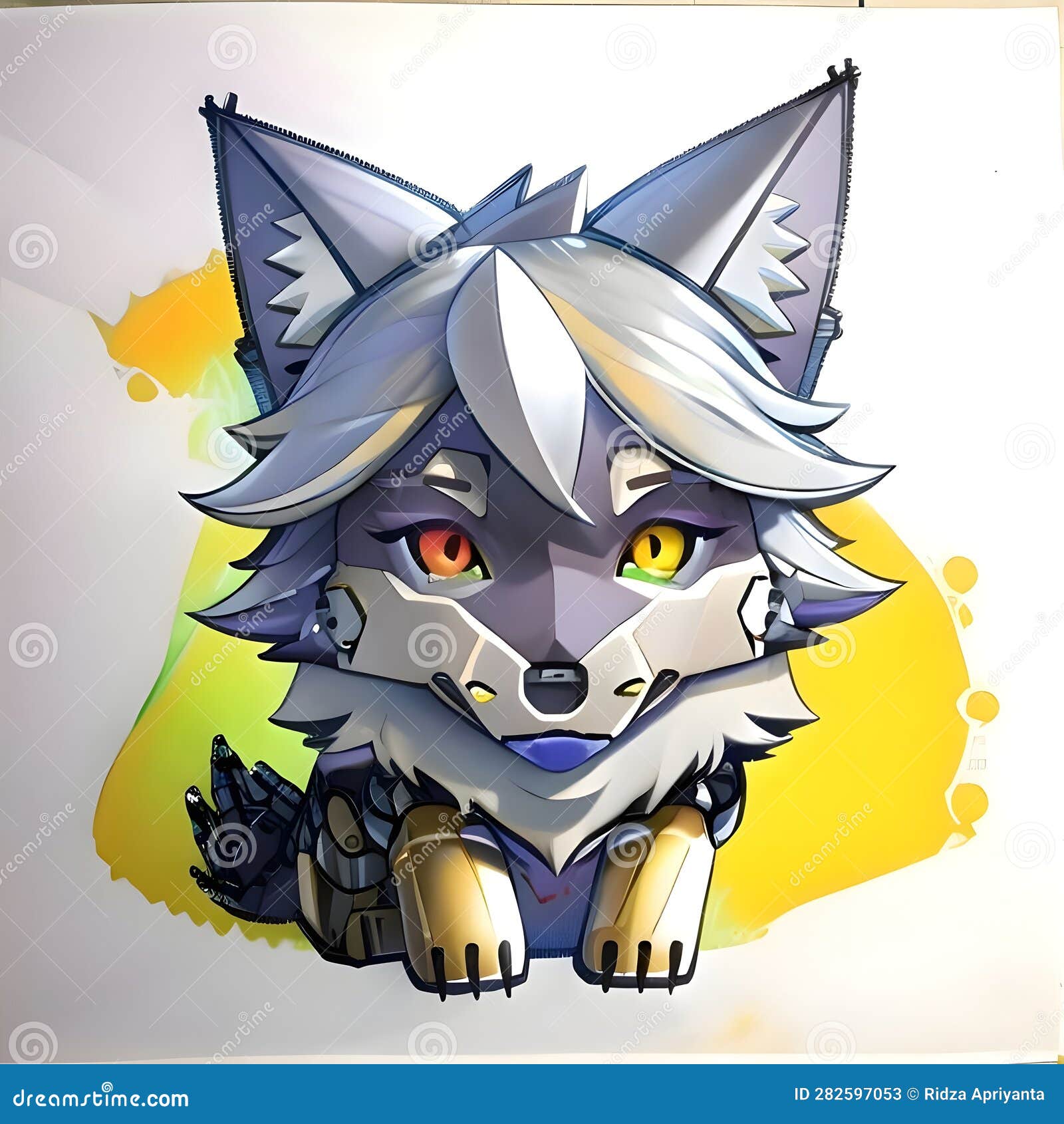 The Cyborg Wolf Design AI Model Is An Artificial Intelligence Model ...