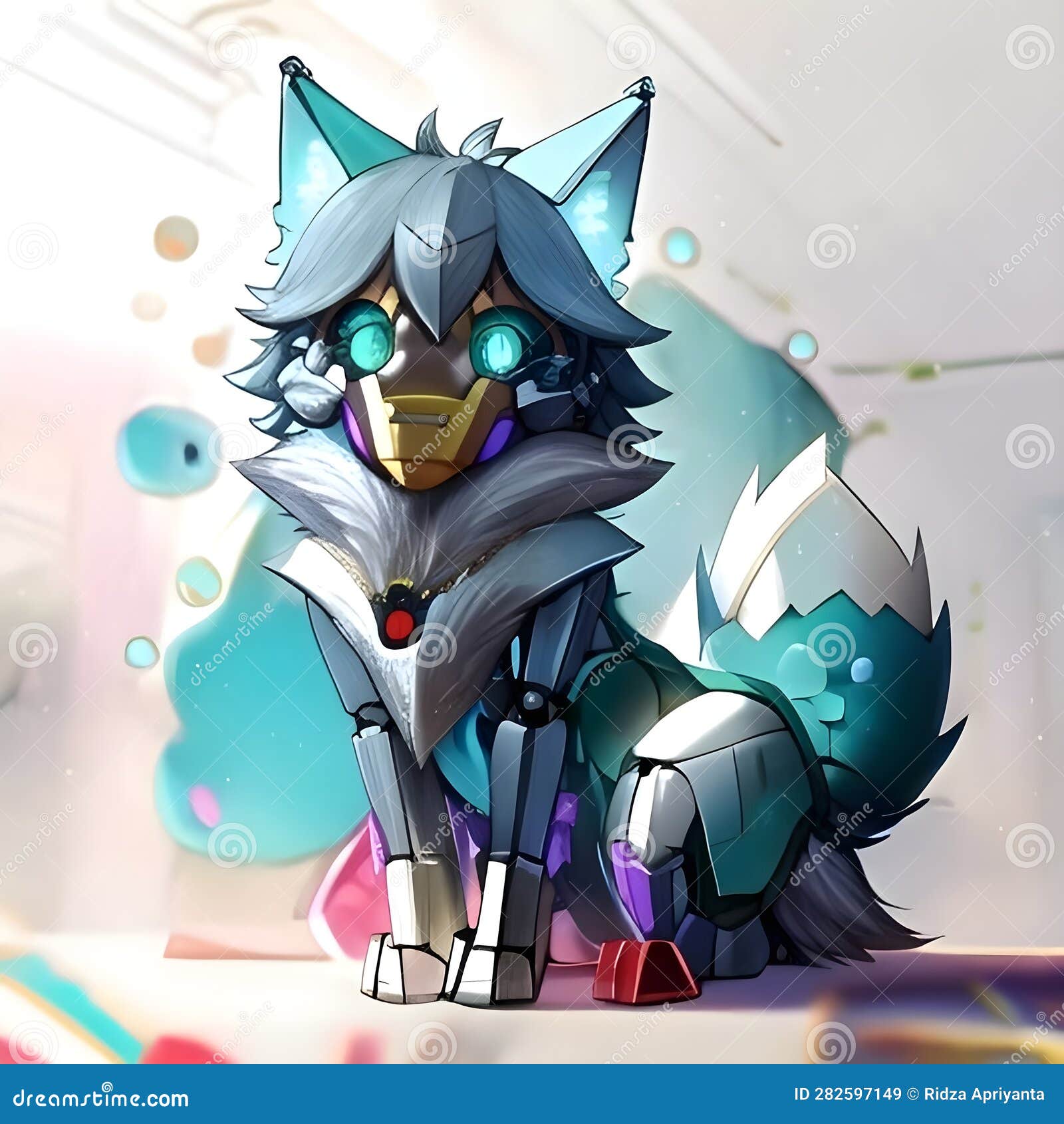 The Cyborg Wolf Design AI Model Is An Artificial Intelligence Model ...