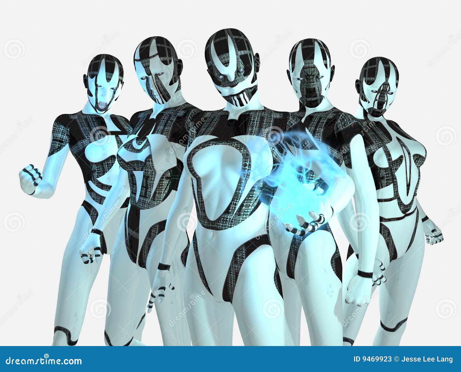 Cyborgs stock illustration. Illustration of creativity - 9469923