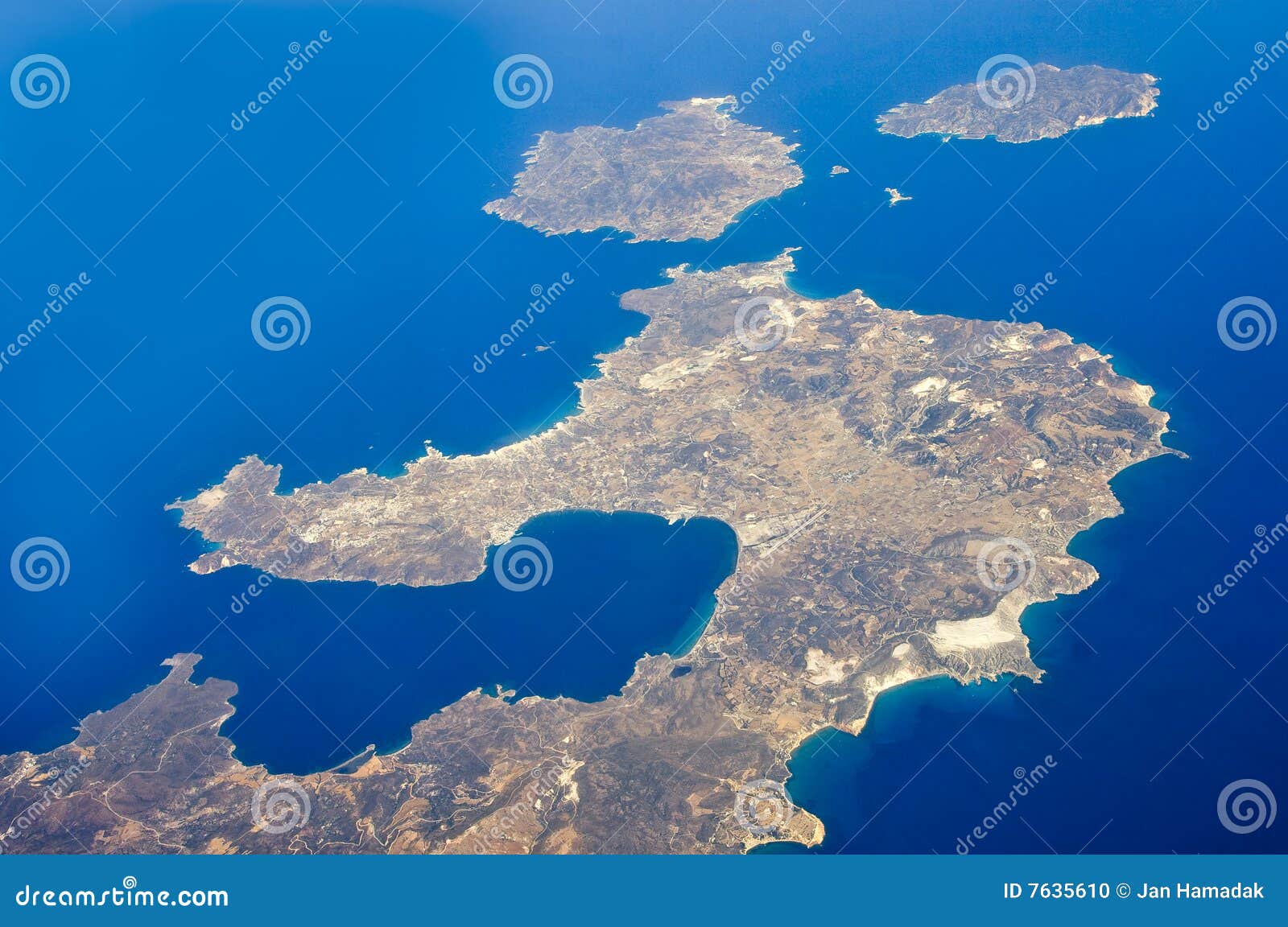 Cyclades from air stock photo. Image of cyclades, view - 7635610