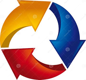 Cycle arrows stock vector. Illustration of blue, sign - 27257262