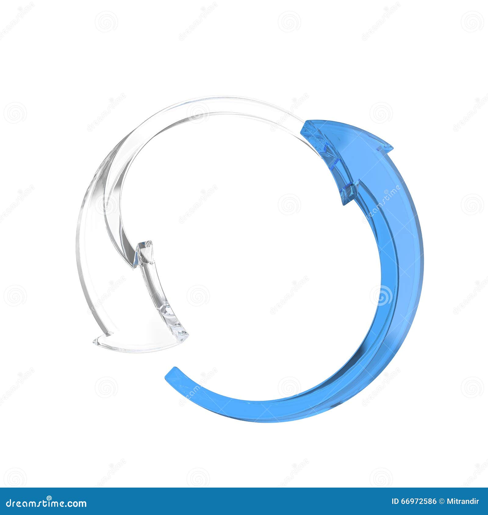 Cycle Arrows - Blue and Clear Stock Illustration - Illustration of ...