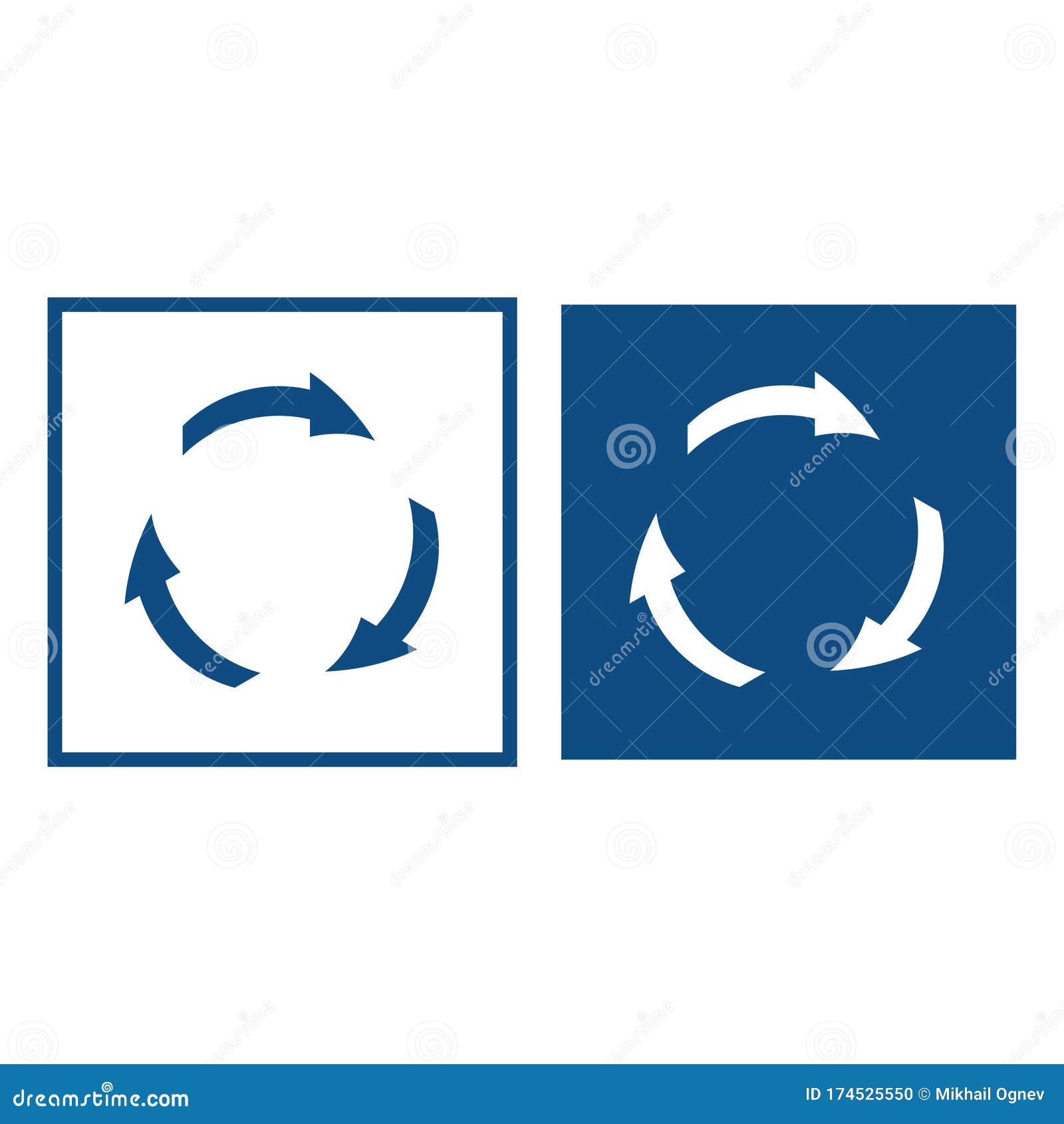 Cycle arrows icons stock vector. Illustration of icon - 174525550