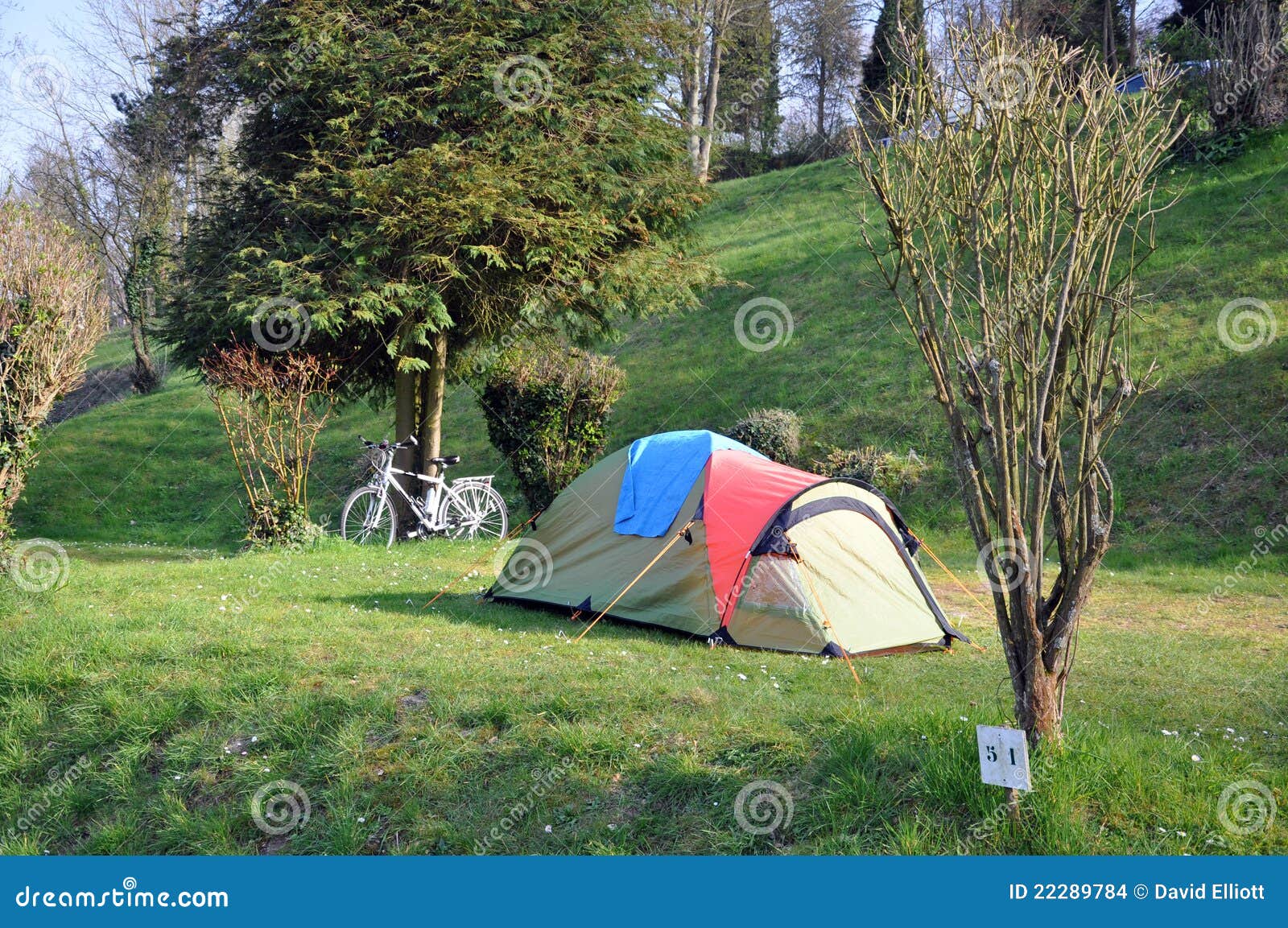 Cycle camping stock photo. Image of pitch, exercise, camp - 22289784