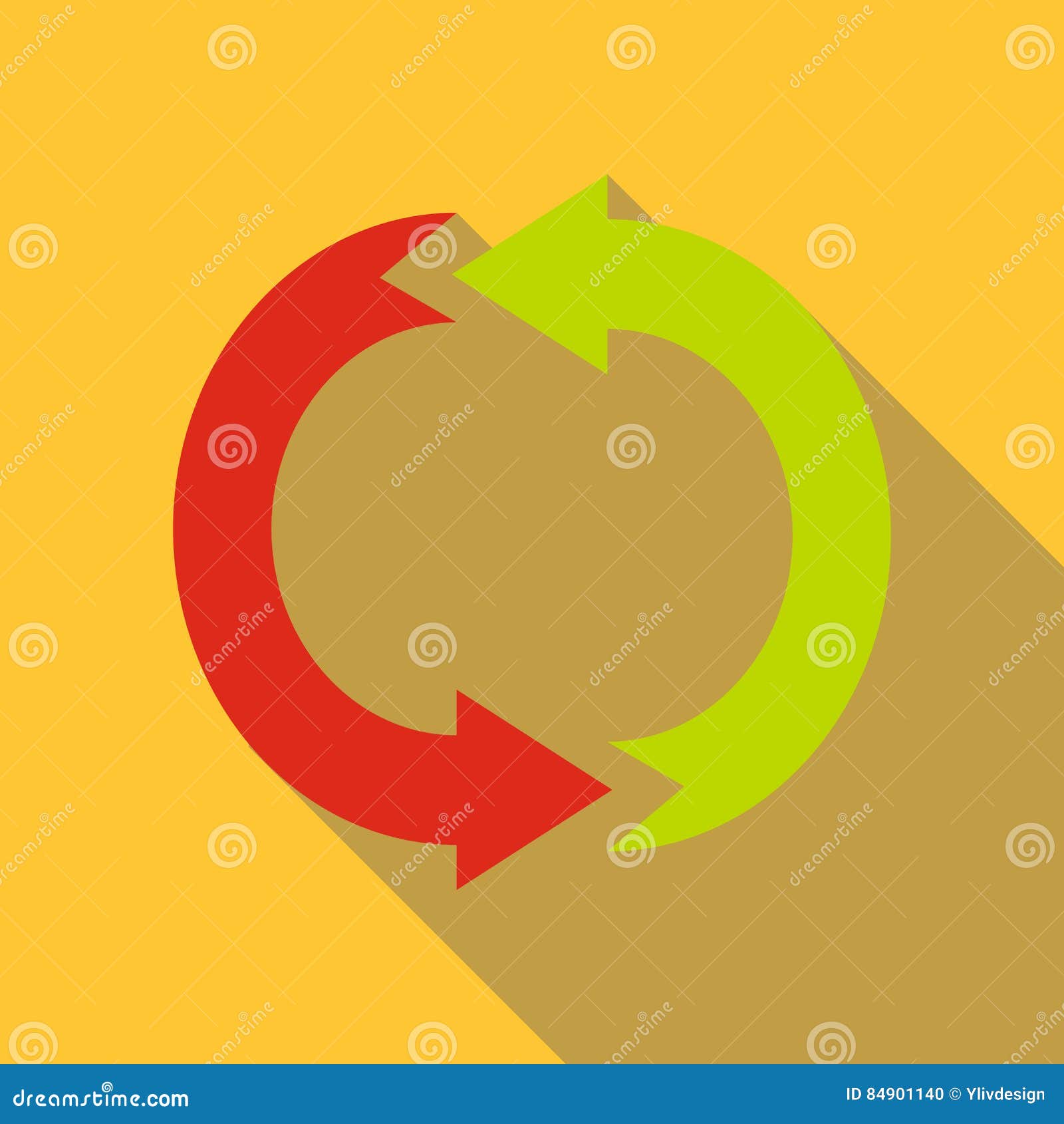 Cycle Circle Diagram Icon, Flat Style Stock Vector - Illustration of ...
