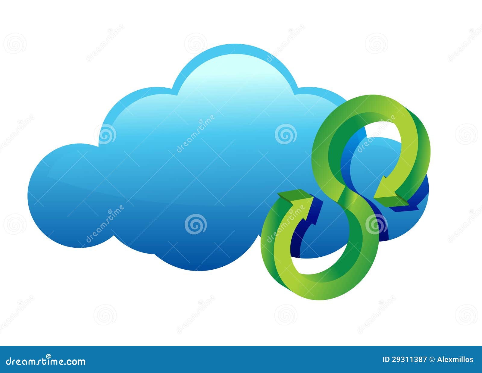 Cycle Cloud glossy icon stock illustration. Illustration of symbol ...