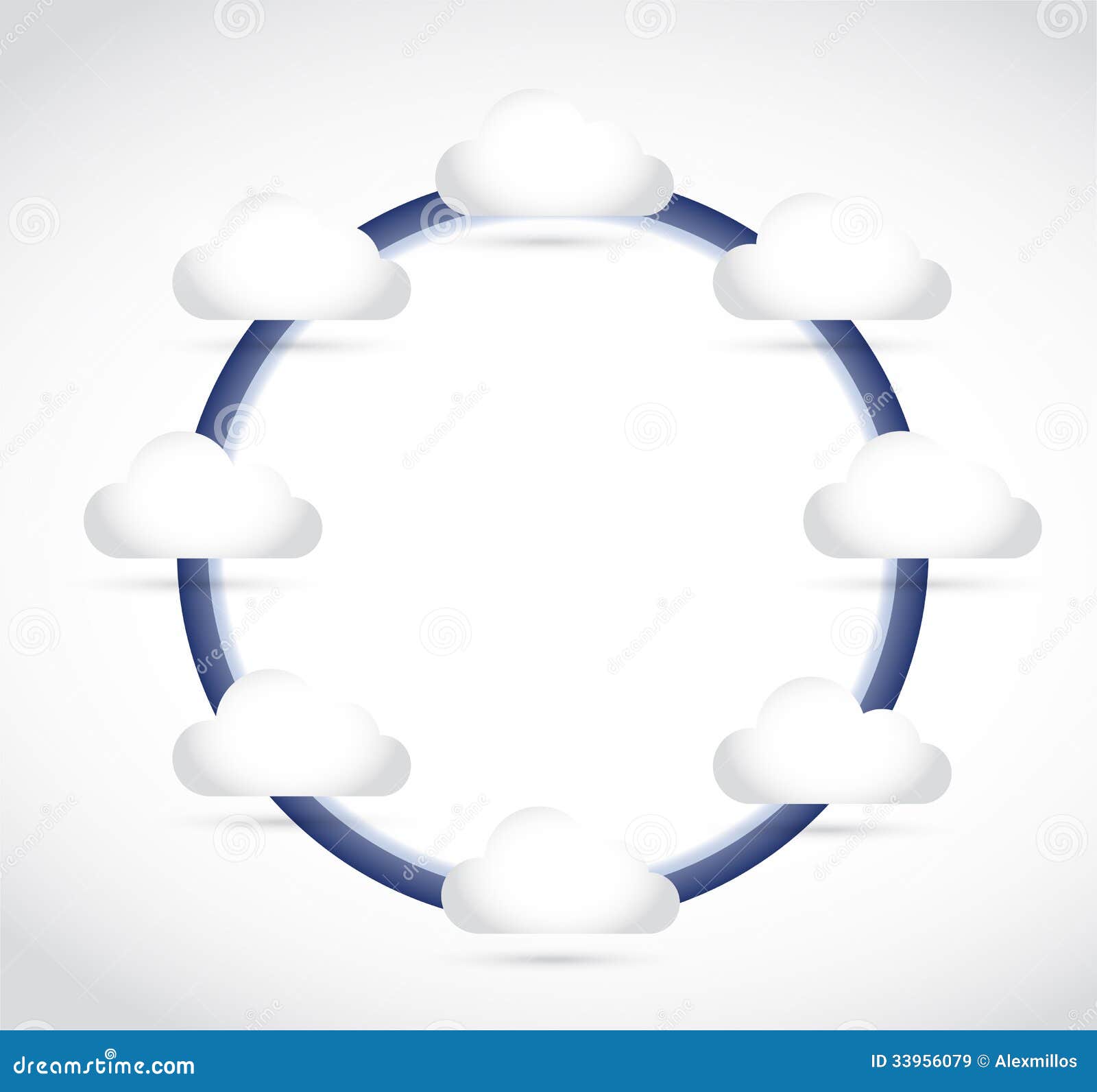 Cycle and Cloud Illustration Design Stock Illustration - Illustration ...