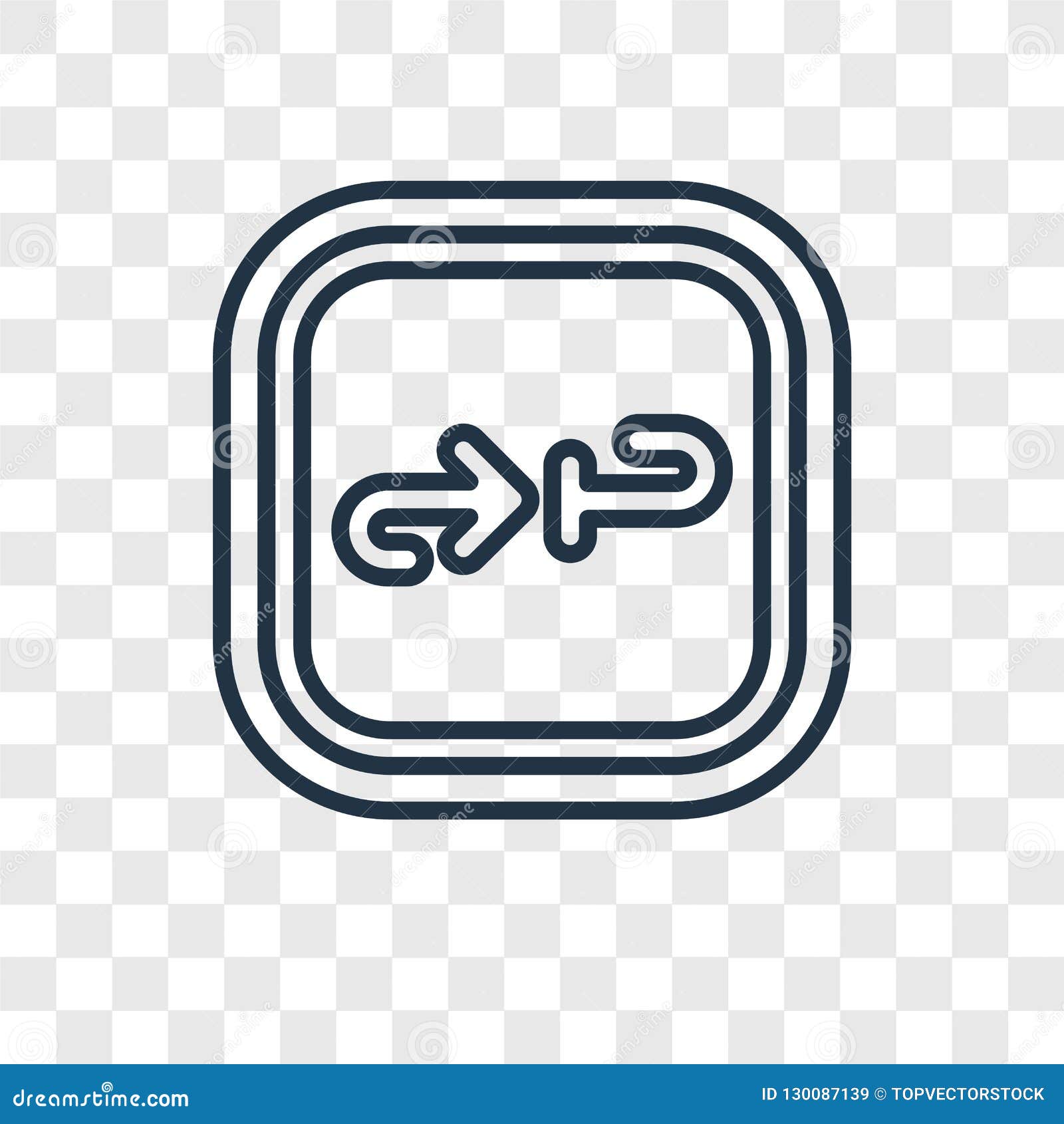 Cycle Concept Vector Linear Icon Isolated on Transparent Background ...