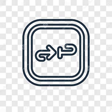 Cycle Concept Vector Linear Icon Isolated on Transparent Background ...