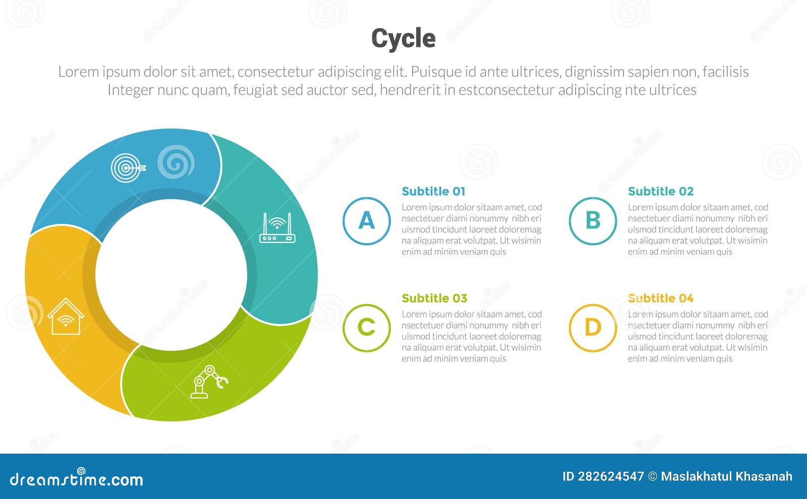 Cycle or Cycles Stage Infographics Template Diagram with Circle ...