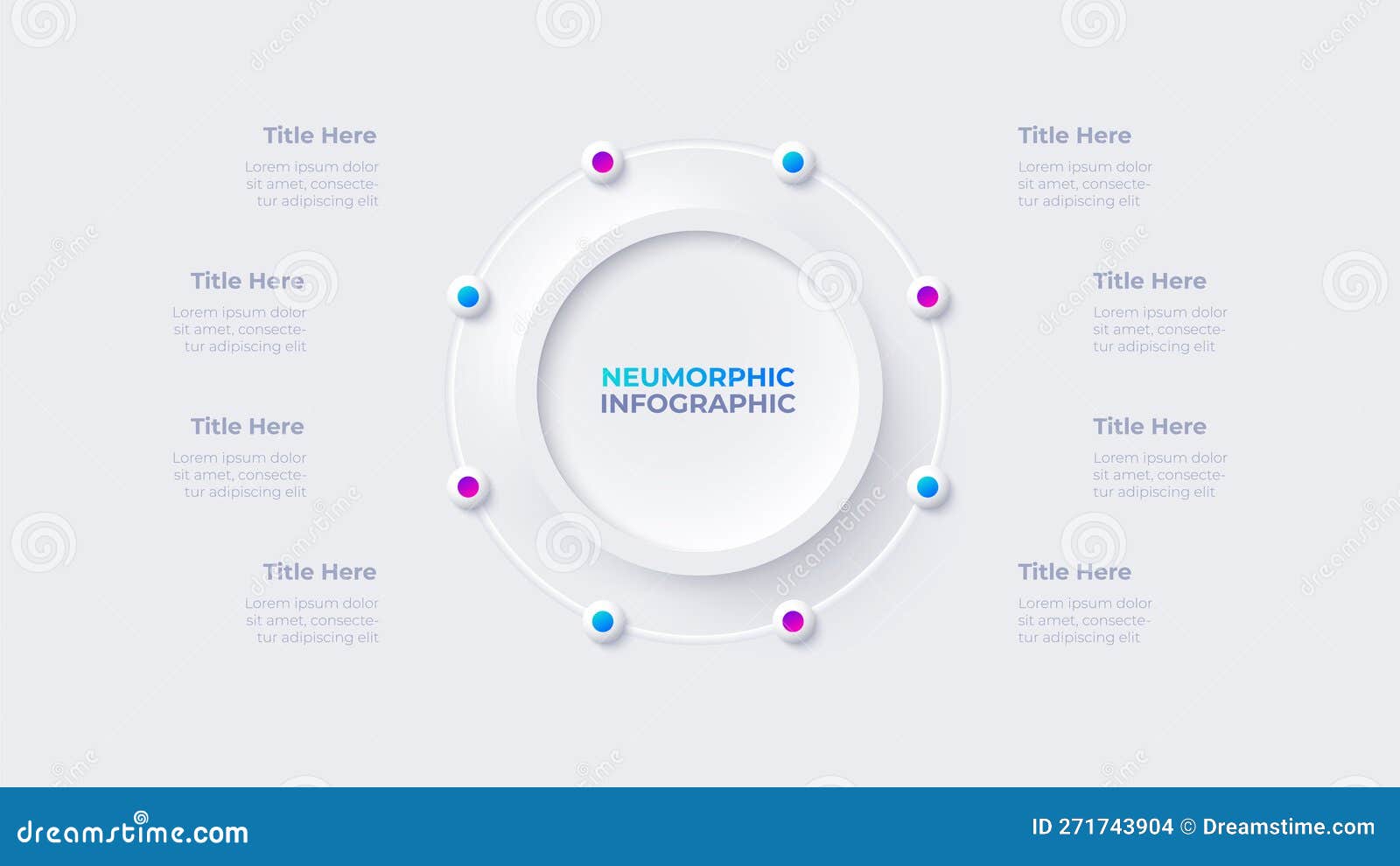 Neumorphism Infographic Timeline Template With 11 Steps Or Options ...