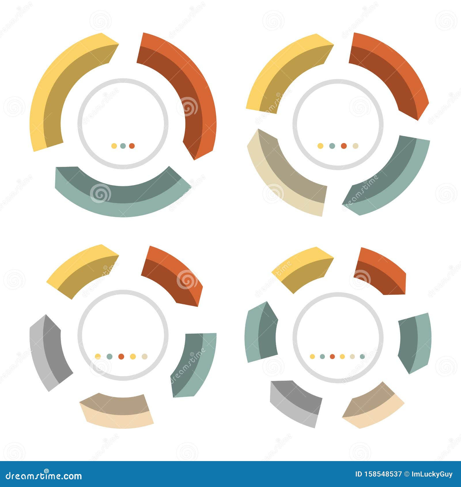 Cycle Diagram Vector Isolated. Data Chart, Business Graph Stock ...