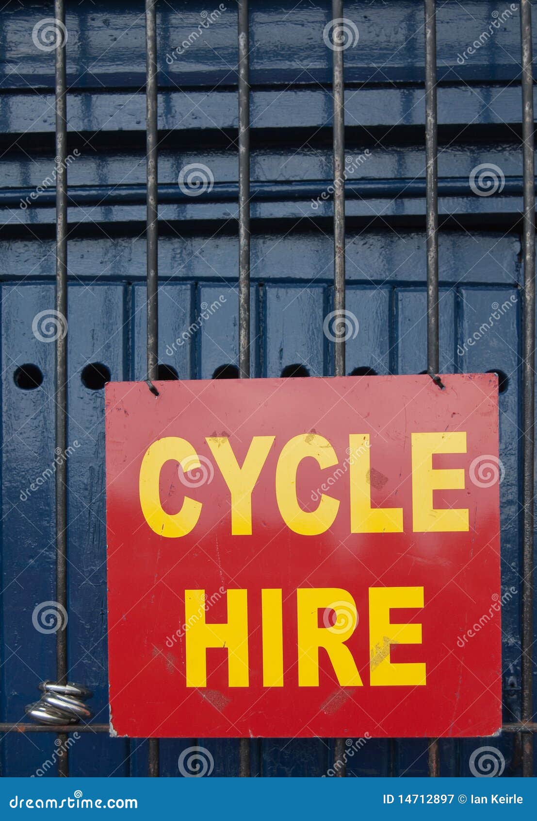 Cycle hire sign stock image. Image of active, cycling - 14712897