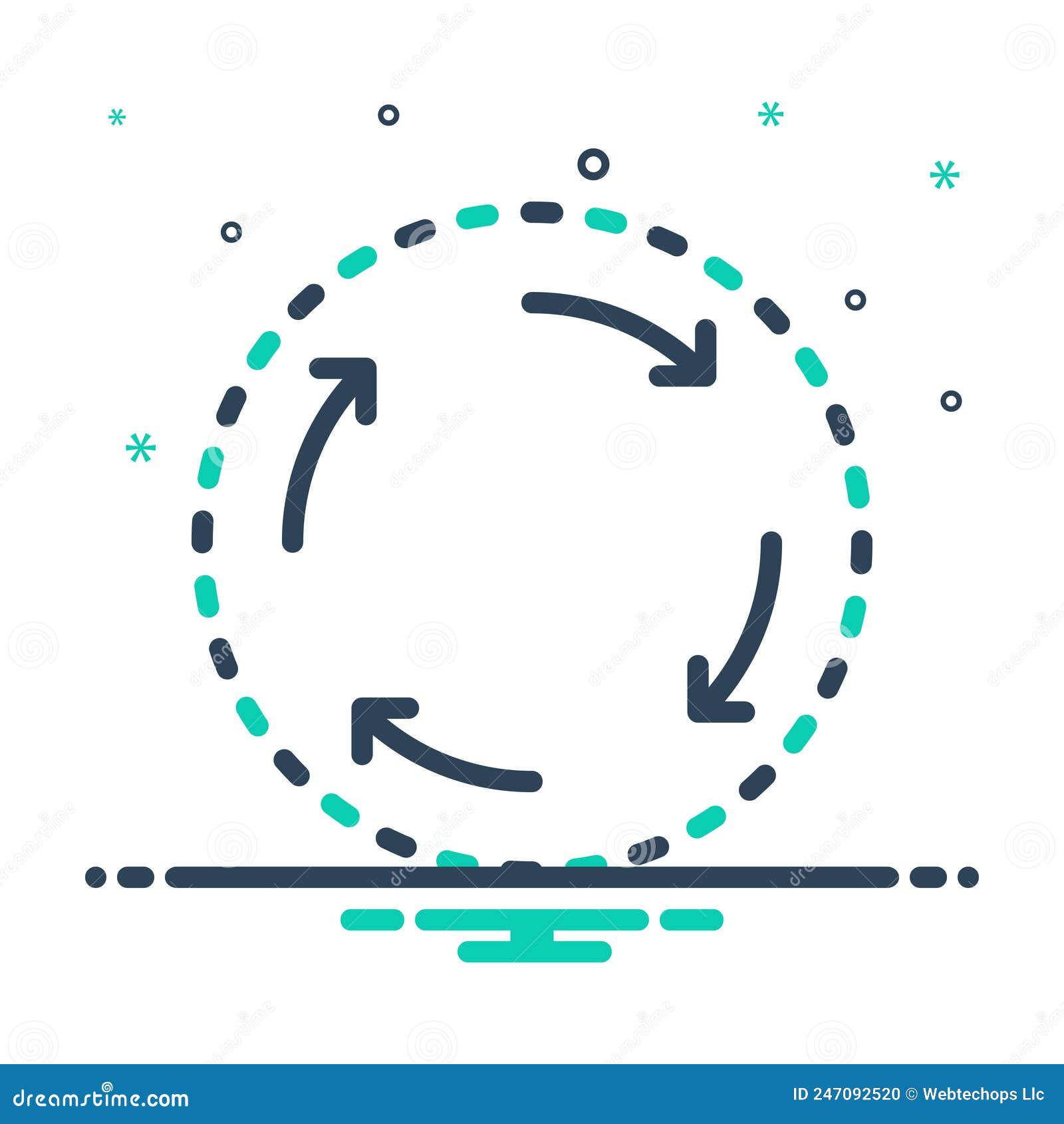 Mix Icon for Cycle, Reset and Loop Stock Vector - Illustration of ...