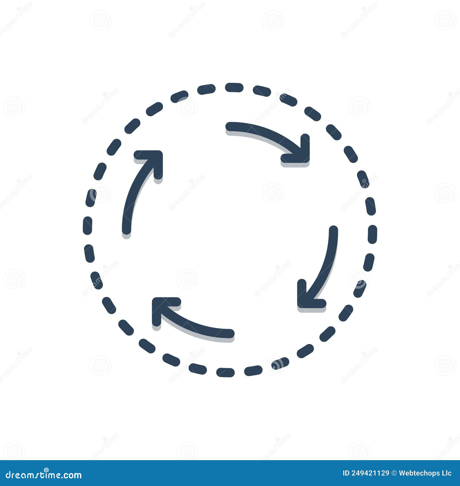 Color Illustration Icon for Cycle, Reset and Loop Stock Illustration ...