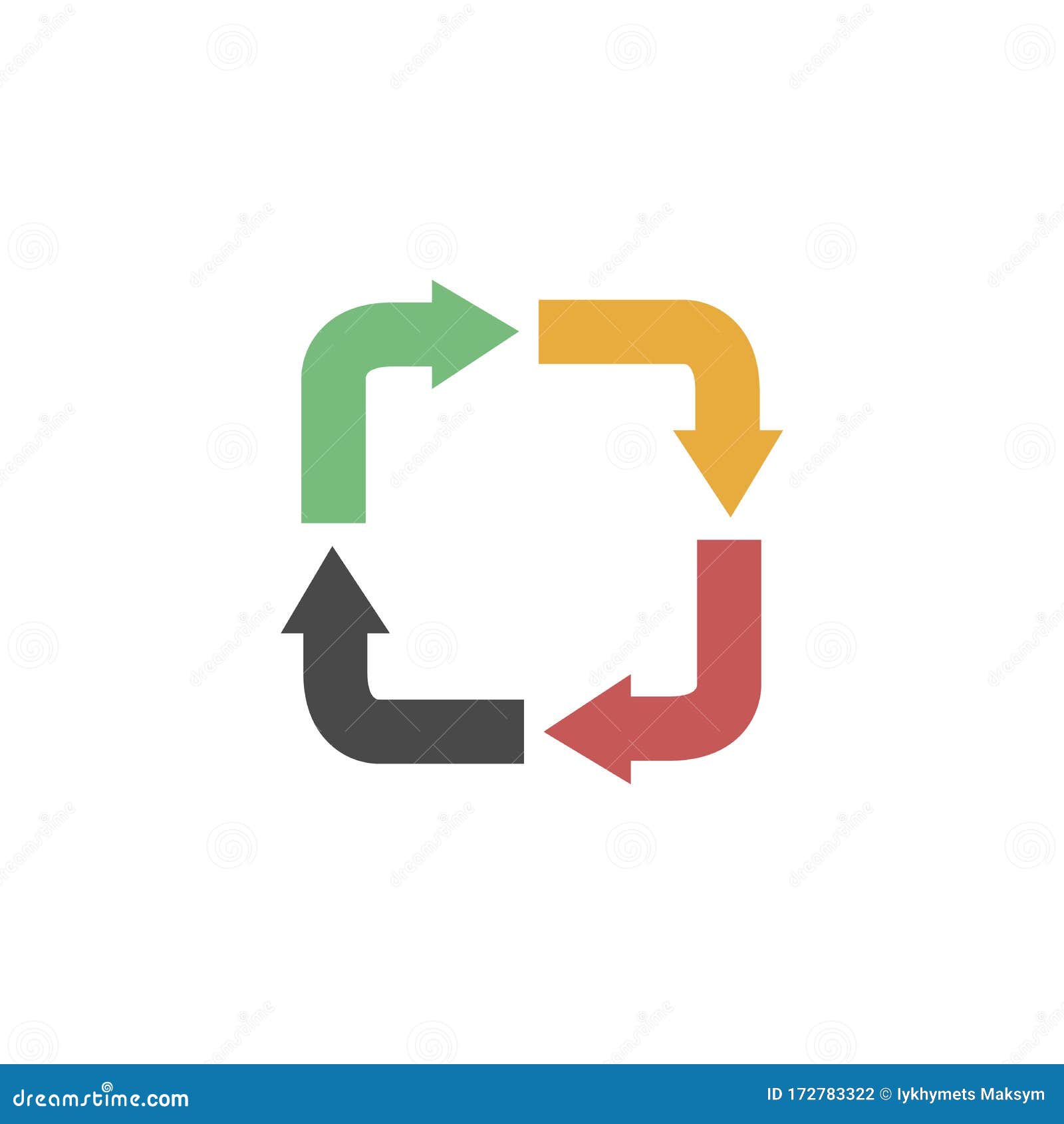 Cycle Icon. Simple Element Illustration from Orientation Concept. Cycle ...