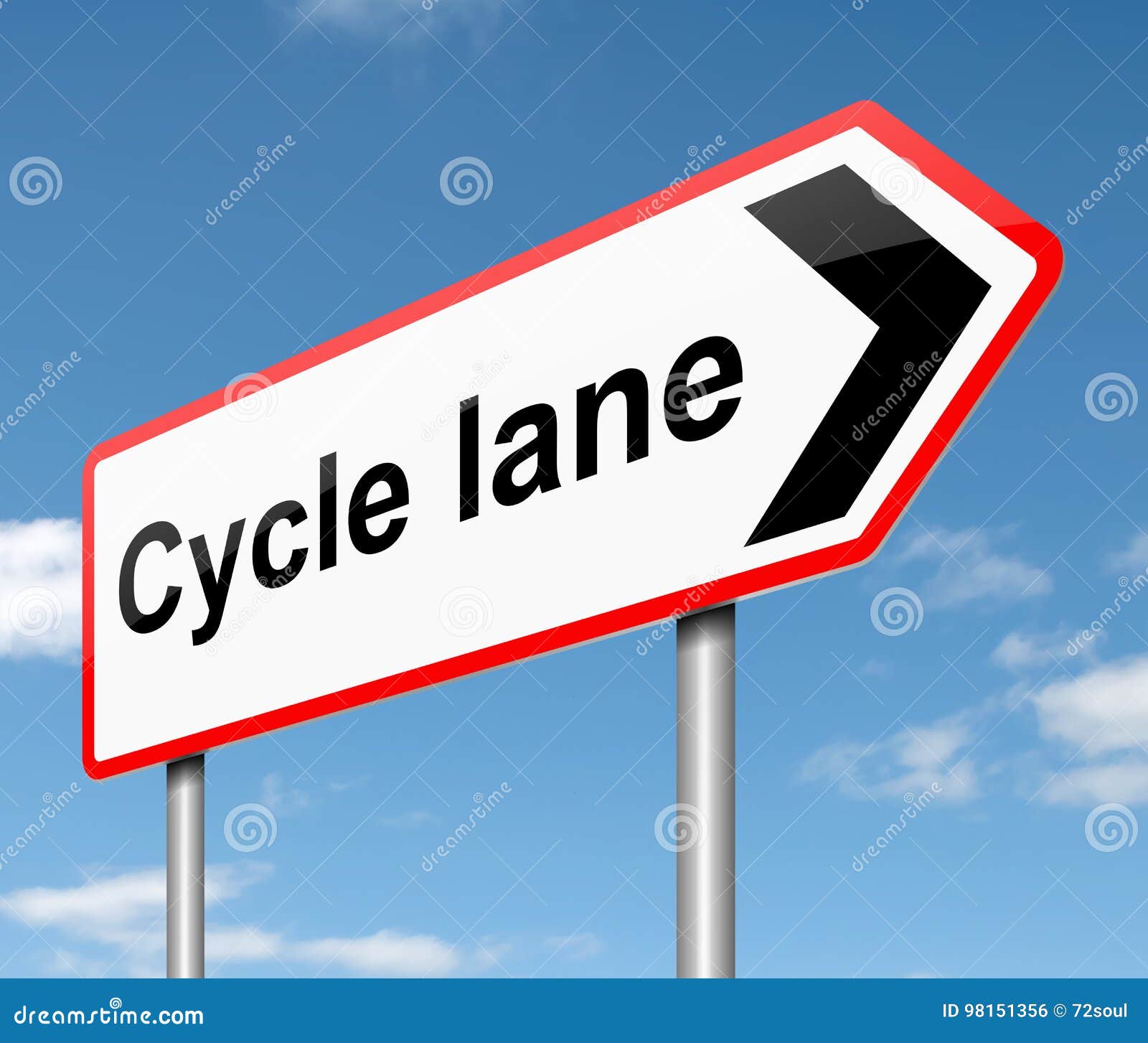 Cycle Lane Sign Linear Icon. Modern Outline Cycle Lane Sign Logo Vector ...