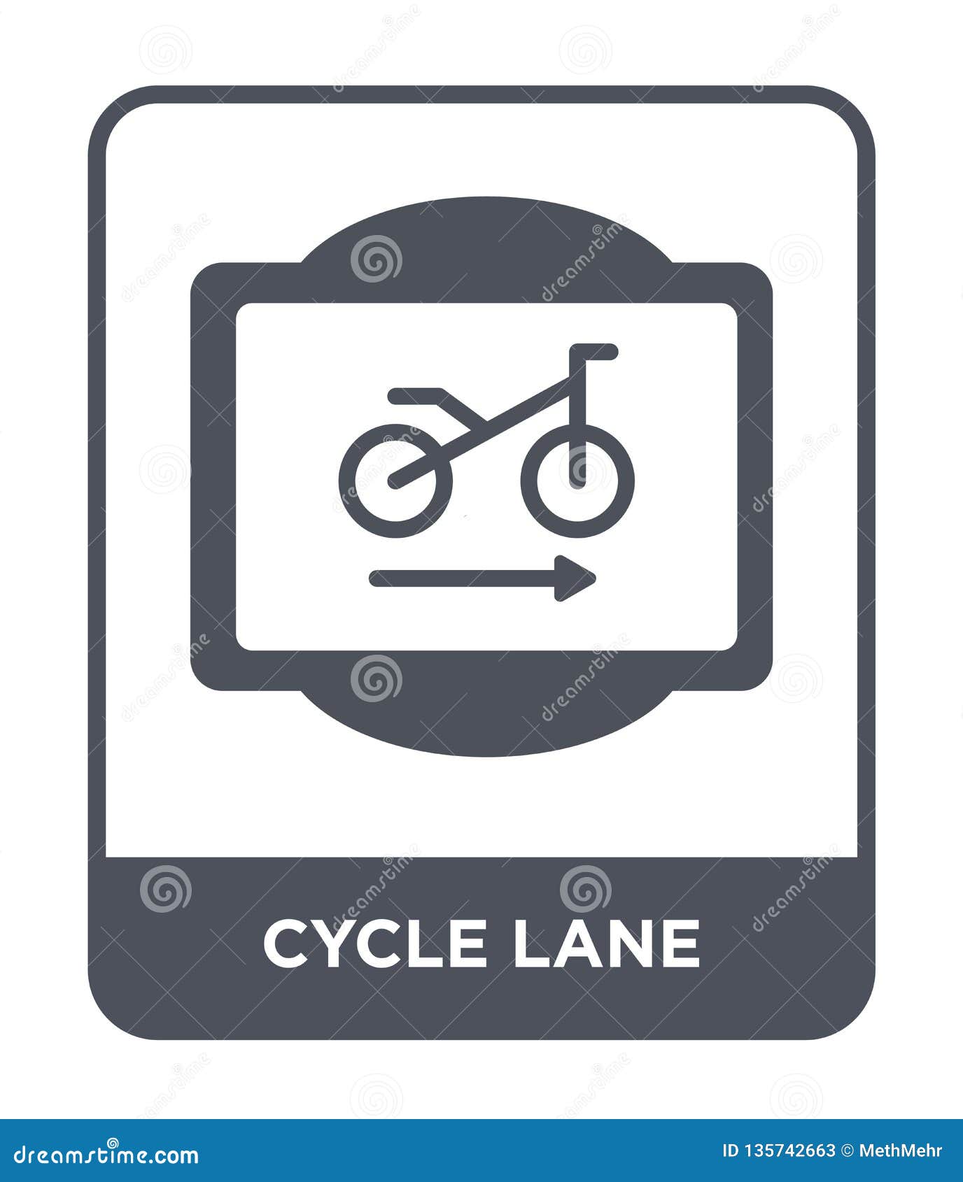 Cycle Lane Outline Icon. Isolated Line Vector Illustration From Traffic ...