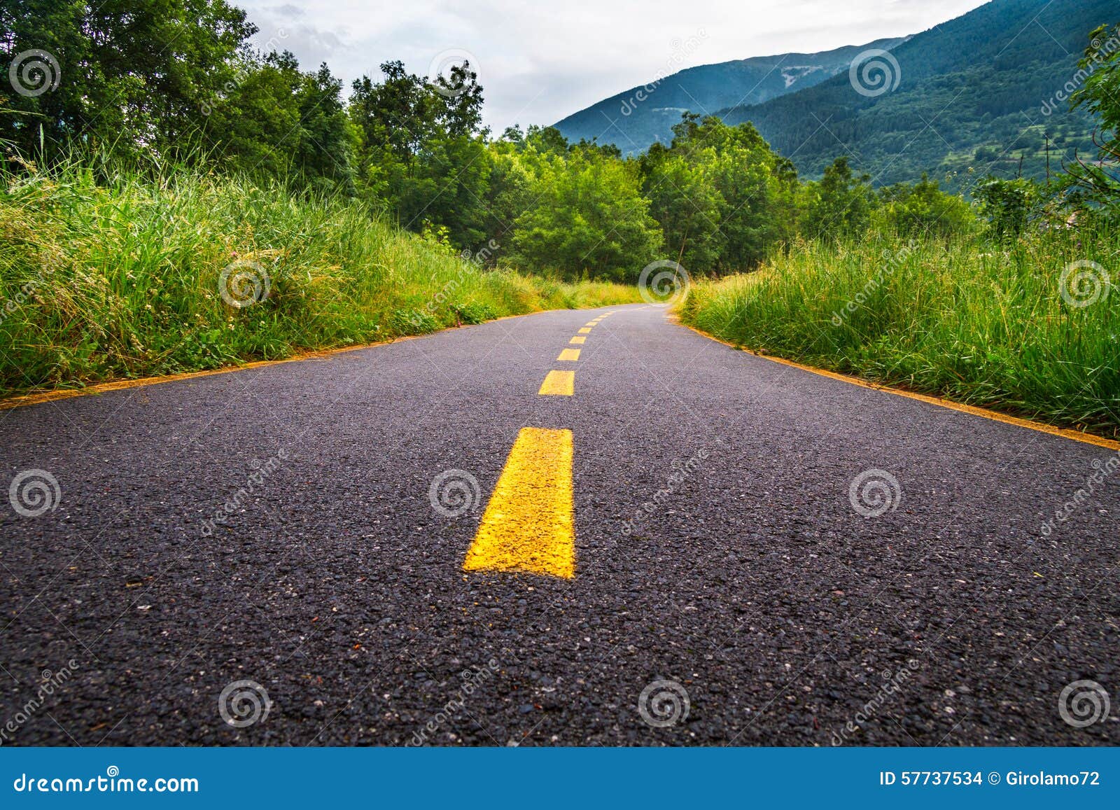 Cycle lane stock photo. Image of lane, mountain, track - 57737534