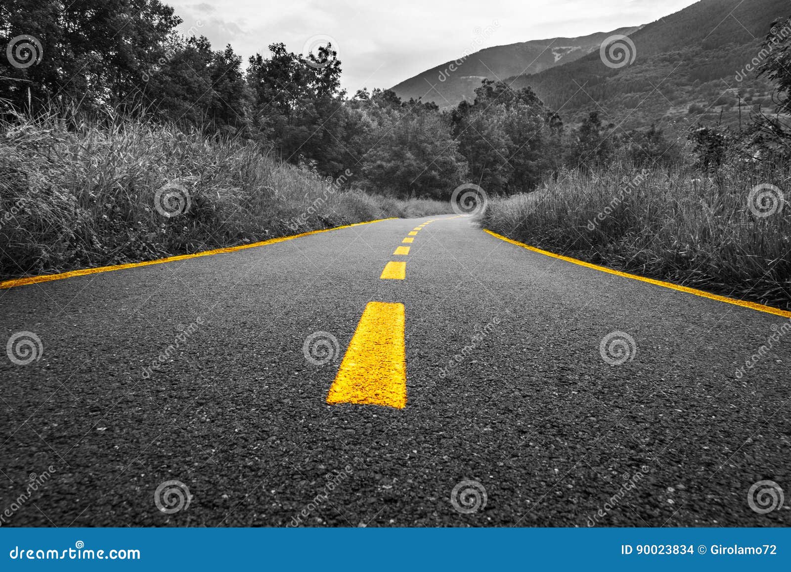 Cycle lane stock photo. Image of traffic, mountain, lines - 90023834